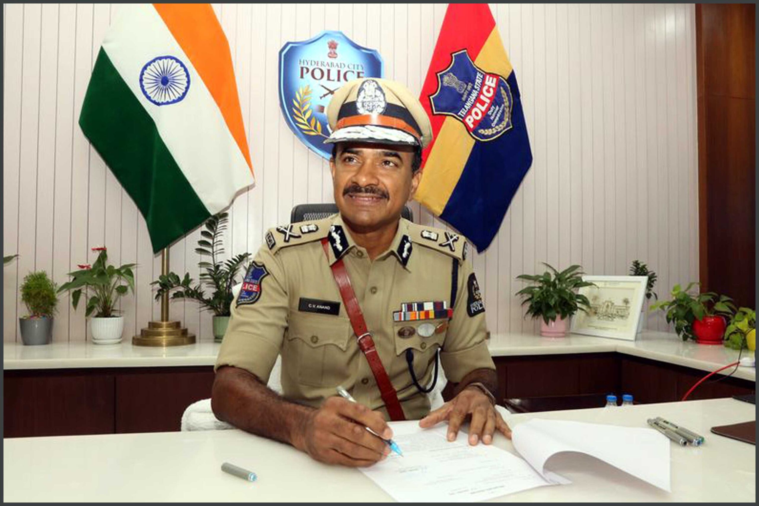 CV Anand Takes Charge as Hyderabad Police Commissioner for Second Term ...